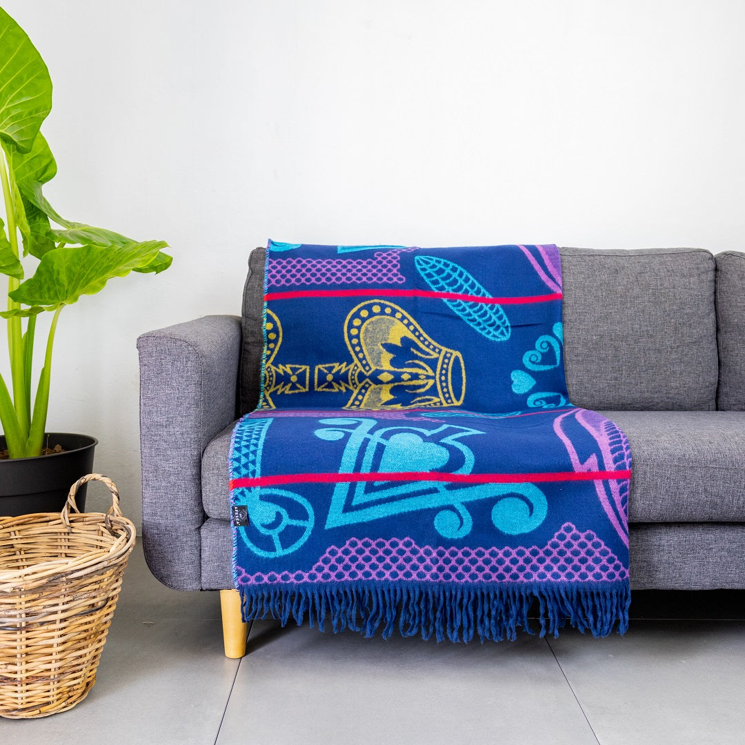 Basotho throw - Dark blue – Miss Jacqs